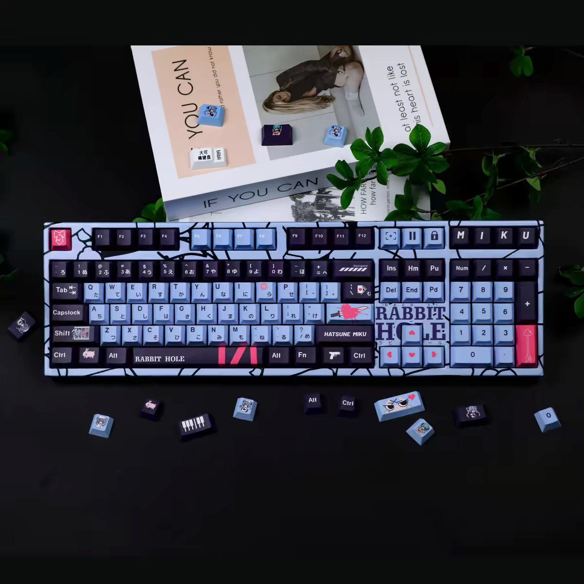 Hatsune Miku – Rabbit Hole PBT Keycap Set - Cherry Profile for Wooting ...
